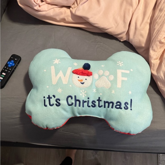 Target | Holiday | Nwot Targets Woof Its Christmas Bone Shaped Pillow ...